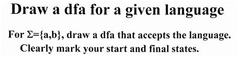 Solved Draw a dfa for a given language For Σ a b draw a Chegg com