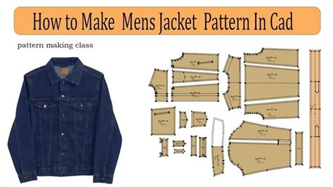 Mens Denim Jacket In Cad Software How How To Make Denim Jacket