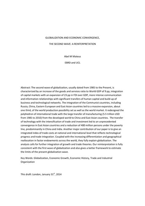 Pdf Development Theory And Globalization The Second Wave A Reinterpretation