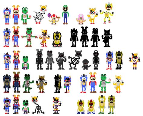 fnas sprites [part 1] by sarahdefroggo225 on deviantart