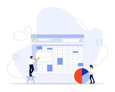 premium vector spreadsheets concept illustration
