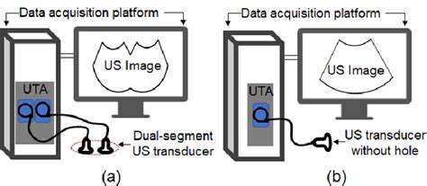 schematic of the experimental setup for a dual segment array and b