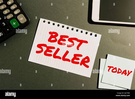 Hand Writing Sign Best Seller Word Written On Book Or Other Product