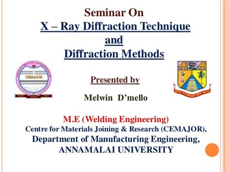 Xray Diffraction And Diffraction Methods Basics
