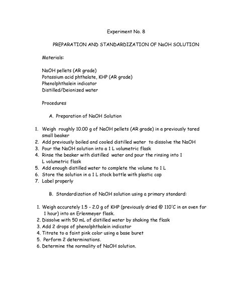 experiment no 8 10 lab manual experiment no 8 preparation and