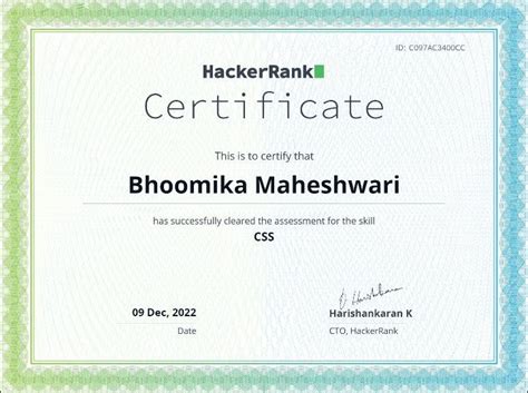 Bhoomika Maheshwari On Linkedin Css Hackerrank Coding Programming