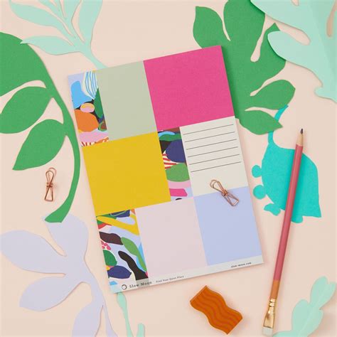 Colour Blocks Notepad A5 Planner Deskpad Brainstorm Etsy