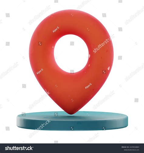 User Interface Location Pin Icon 3d Stock Illustration 2229918883