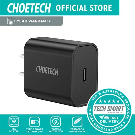 Choetech Usb C Charger W Power Delivery Type C Wall Charger Usb C Power Adapter Compatible