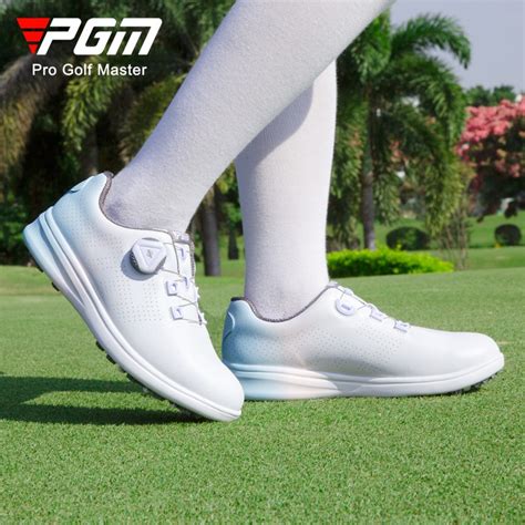 Pgm 방수 스니커즈 여성 골프화 통기성 피트니스 트레이닝 골프화 여성 미끄럼 방지 회전 버클 골프 트레이너 Aliexpress