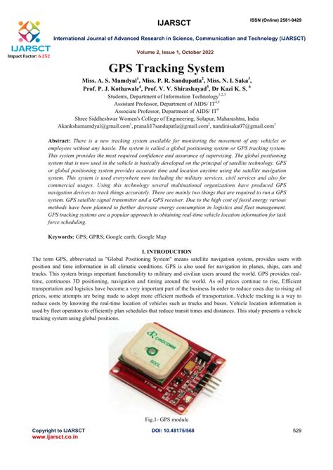 Pdf Gps Tracking System