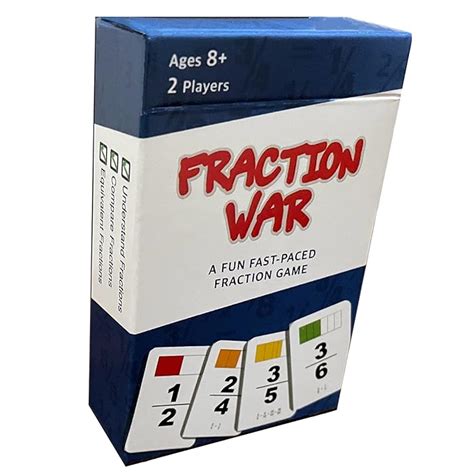 Buy Fraction War Math Game Fun Math Game To Learn Compare And Simplify Fractions For 2nd