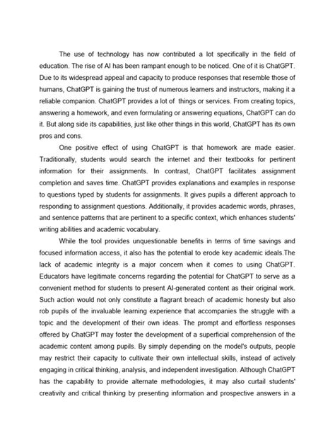 Chatgpt Speech Pdf Critical Thinking Artificial Intelligence