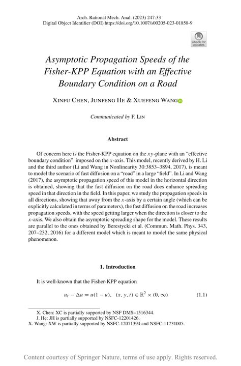 Asymptotic Propagation Speeds Of The Fisher KPP Equation With An Effective Boundary Condition On