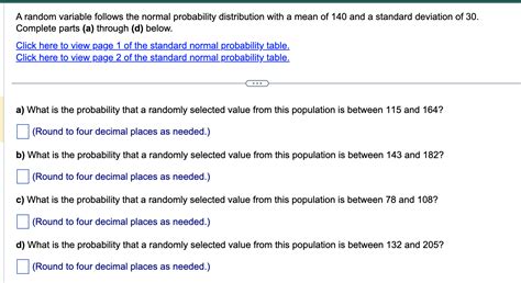 Solved A Random Variable Follows The Normal Probability Chegg