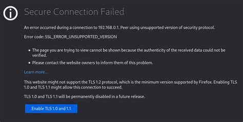 tls1 2 support on web interface home network community