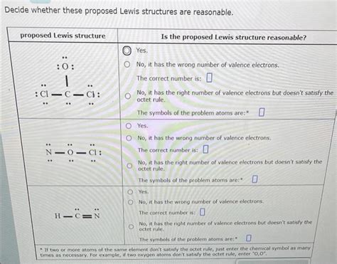 Solved Decide Whether These Proposed Lewis Structures Are