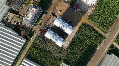View Of The Construction Site From The Top Of The Roof Of The