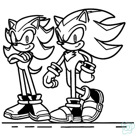 Gratis Kleurplaten Sonic En Shadow