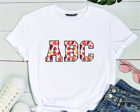 Fall Leaves Svg Fall Font Svg Autumn Alphabet Letters Svg Fall