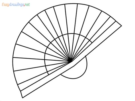 How To Draw A Hand Fan Step By Step Easy Phase