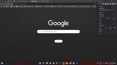 how to fix err connection reset error on chrome browser