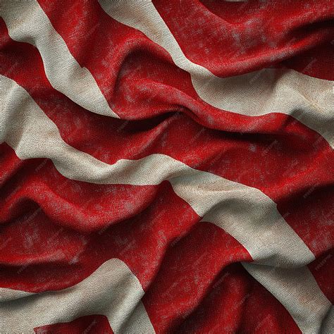 A Red And White Striped Flag With A Red And White Stripe Premium Ai
