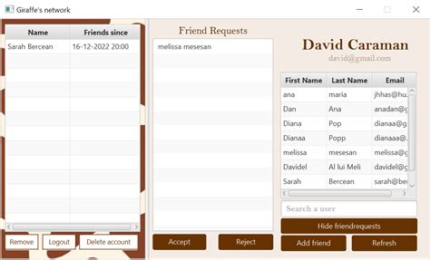 Github Melissamesesancomputer Network App A Social Network App In Java Using Javafx