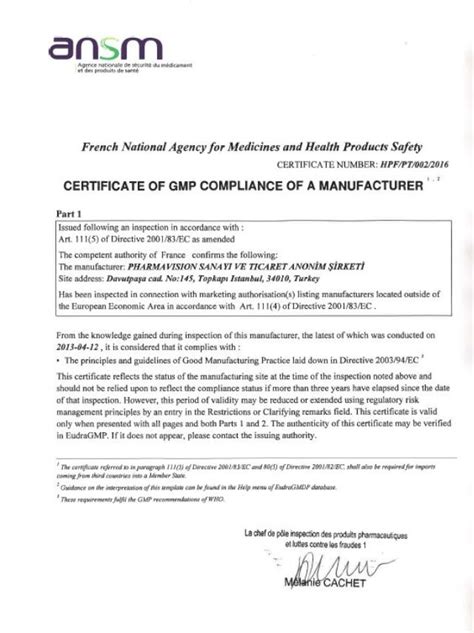 Example Of Gmp Certificate At Betty Watkins Blog