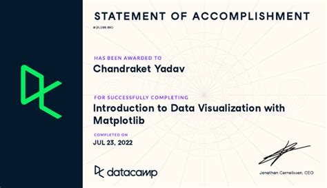 Matplotlib Certificate Pdf