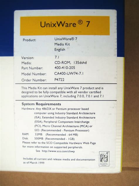 Unixware 7 Media Kit 1999 Etsy
