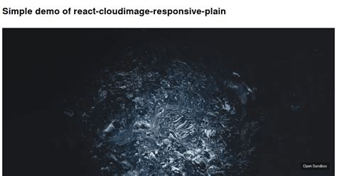 React Cloudimage Responsive Plain Example Codesandbox