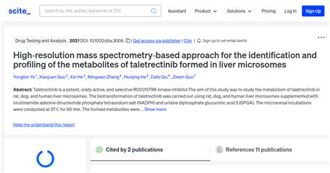 High‐resolution Mass Spectrometry‐based Approach For The Identification