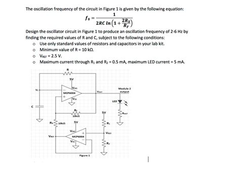 Solved The Oscillation Frequency Of The Circuit In Figure 1