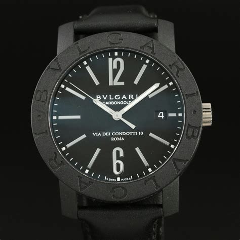 Bvlgari Carbongold Via Dei Condotti 10 Roma Wristwatch Ebth