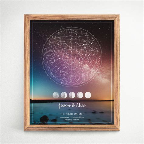 Star Map Custom Star Map Night Sky Print Personalized Sky Map The Night