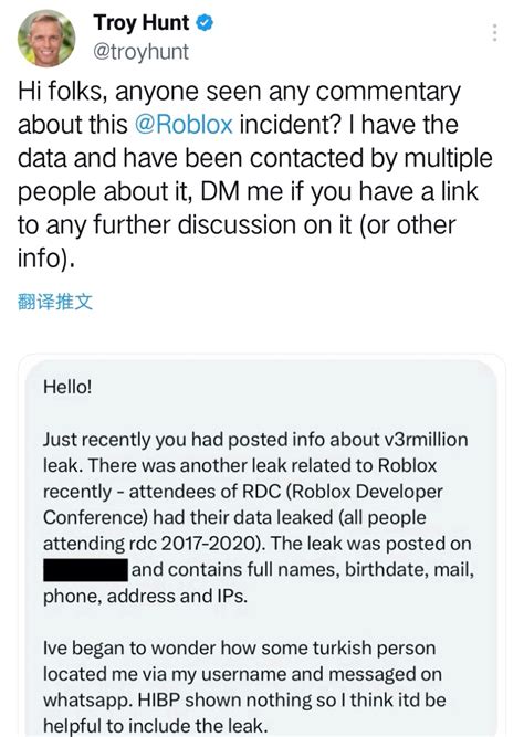 【pc游戏】roblox的4000名开发者的个人隐私被泄漏 3楼猫