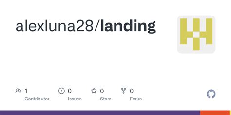 Github Alexluna Landing