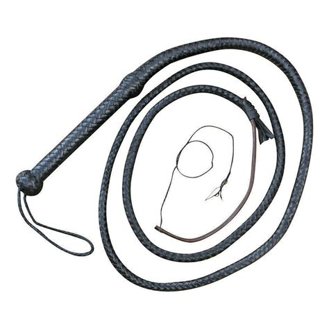 Bullwhip Pelle 8 Piedi 12 Trecce Indiana Jones Bull Whip 04 Foot 8