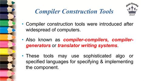 Compiler Construction Tools Pptx