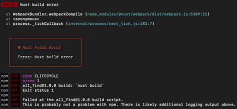 Nodejs I Found An Error During The Npm Run Build Stack Overflow