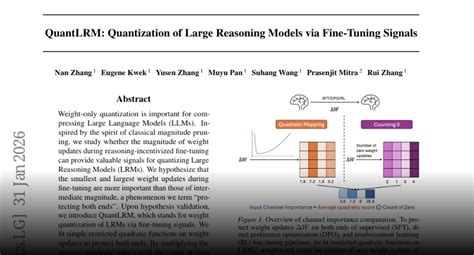 Paper Page Quantlrm Quantization Of Large Reasoning Models Via Fine