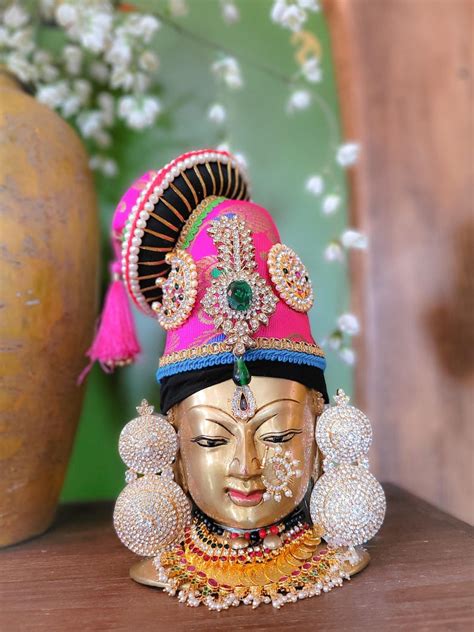 Vastra Kirita Ammavaru Crown With Brocade Fabric Etsy