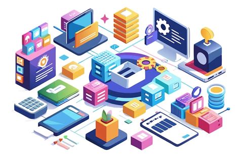 Isometric Illustration Of A Data Center With Servers Computers And Other Network Devices