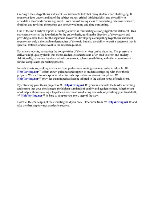 Thesis Hypothesis Statement Example By Medical College Of Georgia Issuu