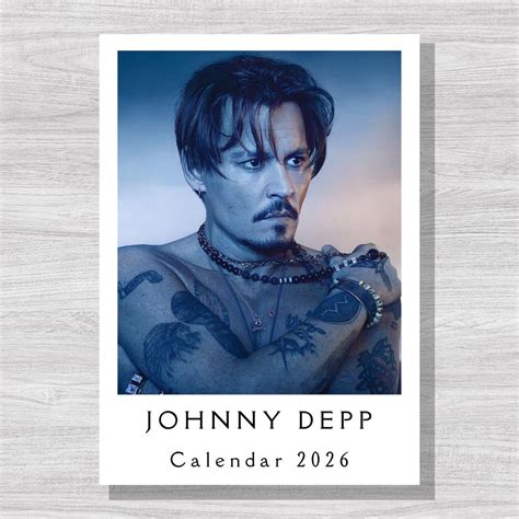 Johnny Depp 2026 Calendar Etsy