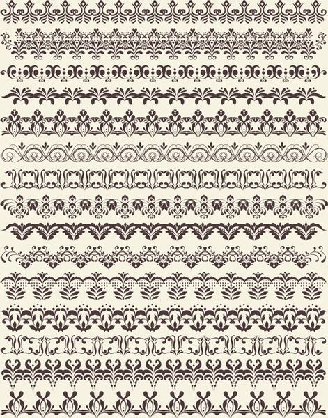 Retro Style Borders Set Vector Vectors Images Graphic Art Designs In