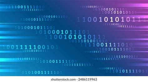 blue background data flow binary code stock vector royalty free