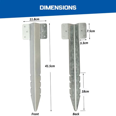 Amlooph Railway Sleeper Brackets 4 Pack Metal Railway Sleepers Stakes