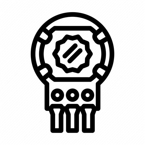 Potentiometer Electronic Component Chip Microchip Circuit Hardware Icon Download On
